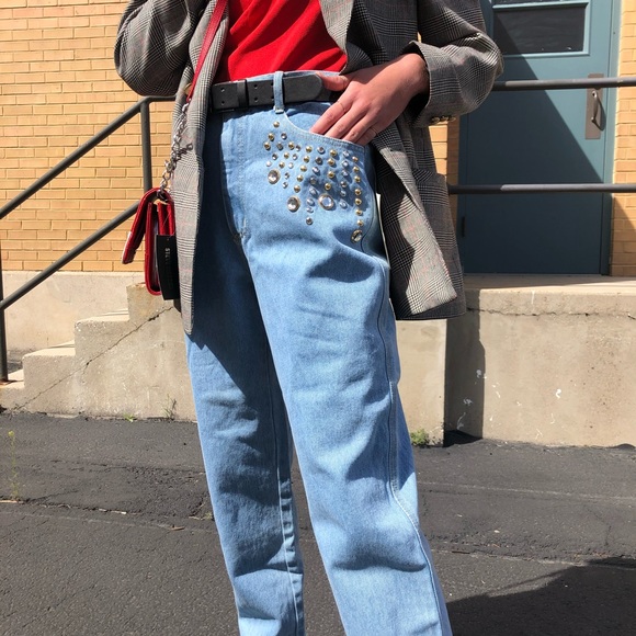 Jeans | Vintage Monique Jeans Rhinestone Studded | Poshmark